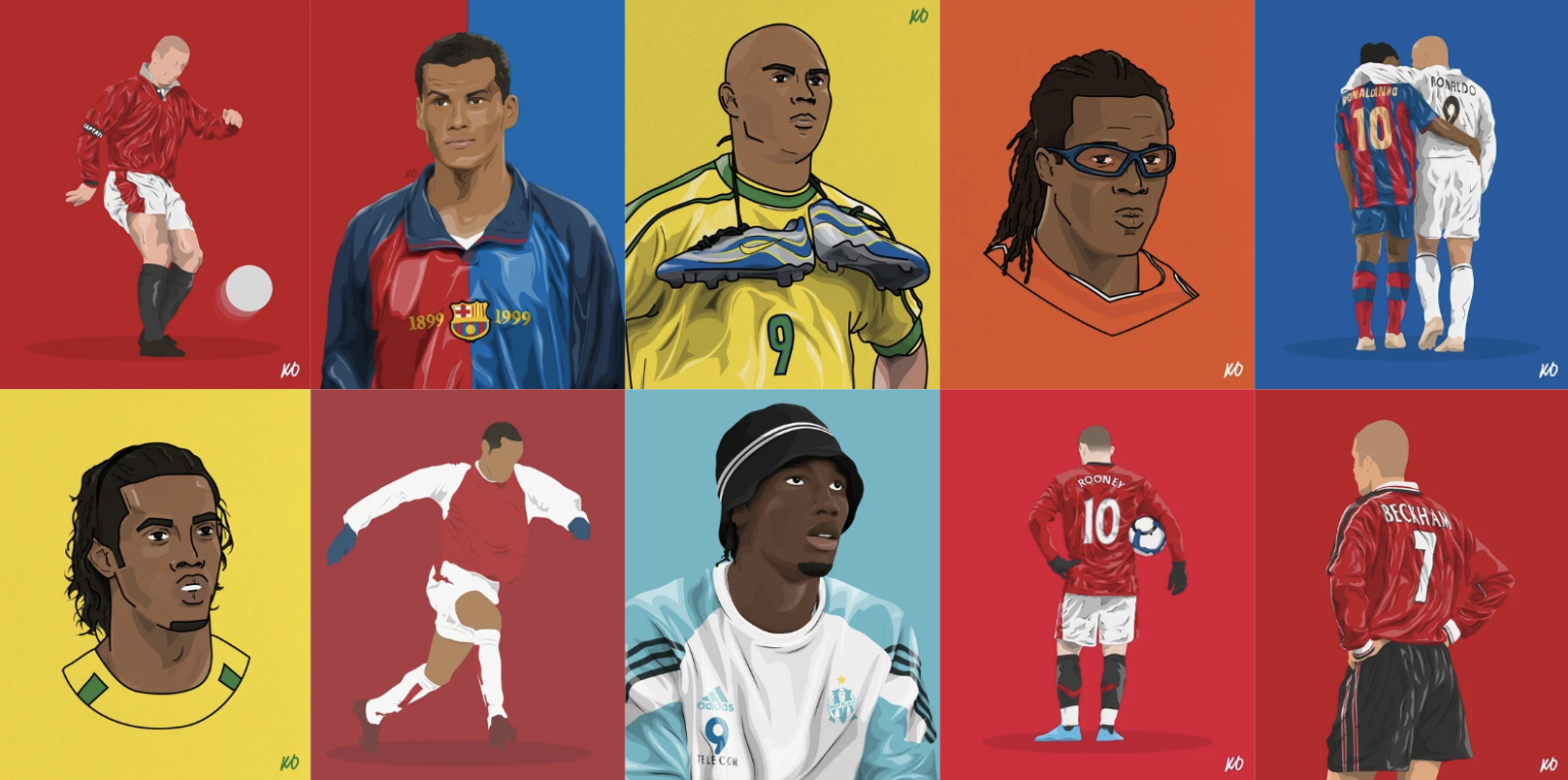 Football Icons and Superstars | Football Illustrator Kye Dalzell - Lower Block
